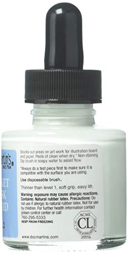 Dr. Ph. Martin's Frisket Liquid (Level 2) Masking Flud, 1.0 oz, Clear