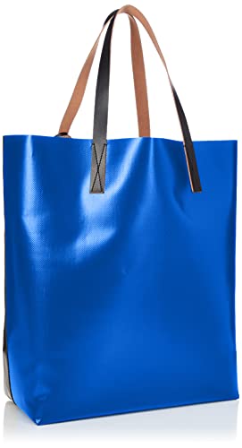 Marni SHMQ0000 SHOPPING BAG Tote Bag, Black + Royal+Black