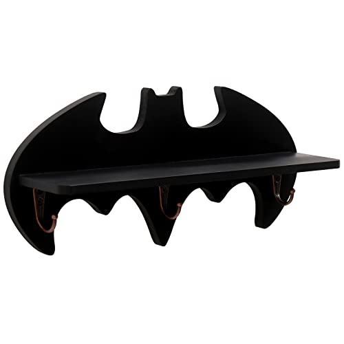 HYLEHE Bat Shelf Crystal Shelf Wall Mounted Floating Shelves-Hanging Floating Wooden Shelves for Goth Home Bedroom or Bathroom-Witchy Room Decor for Crystal Keys