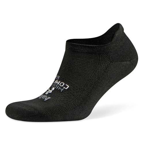 Balega Hidden Comfort Performance No Show Athletic Running Socks for Men and Women (1 Pair), Black, Medium
