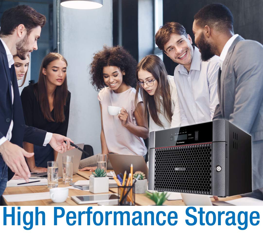 BUFFALO TeraStation 5820DN Desktop NAS 32TB (4x8TB) with HDD NAS Hard Drives Included 10GbE / 8 Bay/RAID/iSCSI/NAS/Storage Server/NAS Server/NAS Storage/Network Storage/File Server
