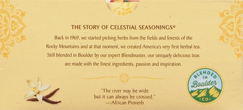 Celestial Seasonings Madagascar Vanilla Rooibos African Red Herbal Tea, 20 ct