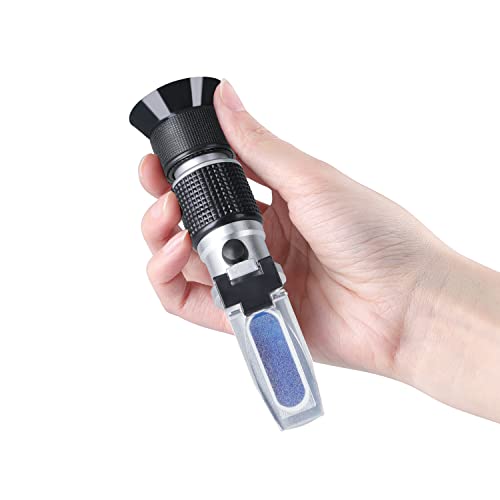 Brix Meter Refractometer 0~90%, LEERCHUANG Handheld Brix Refractometer, High Accurate Brix Measurement with ATC for Fruit, Beverages&Juice, Honey, Maple Syrup, Molasses and Other Sugary DrinkâŚ