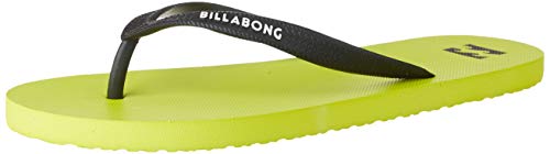 BILLABONG Men's Tides Solid Flip Flops, Yellow Lime 39, 11