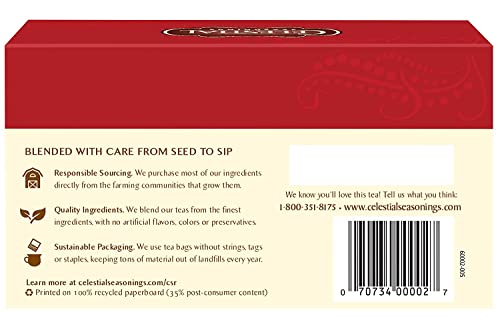 Celestial Seasonings Tea Caffeine Free Herbal Tea, Red Zinger 20 ea