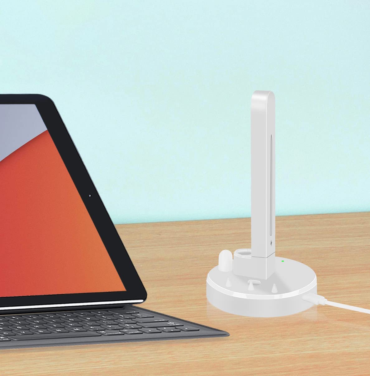 Charging Stand Compatible for Apple Pencil 1st & 2nd Generation,Magnetic Wireless Charging Holder for Apple Pencil , iPad Pen Charging Holder Stand for iPad Pencil 1st & 2nd Gen(White)