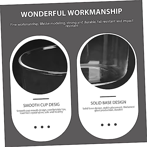 CIYODO 2Pcs dessert cup mini mousse cup trifle dish glass ramekin cups dessert bowls glass pudding containers with lids clear container Household Yogurt Cup Pudding Cup Yogurt Accessory