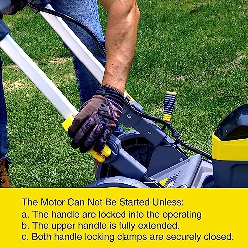 Efficient Convenient Cordless 21'' 80V Walk-Behind Electric Lawn Mower-Take Care of The Lawn Easily