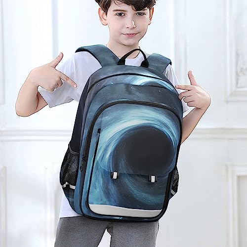 Glaphy Universe Space Black Hole Backpack School Bag Lightweight Laptop Backpack Students Travel Daypack with Reflective Stripes