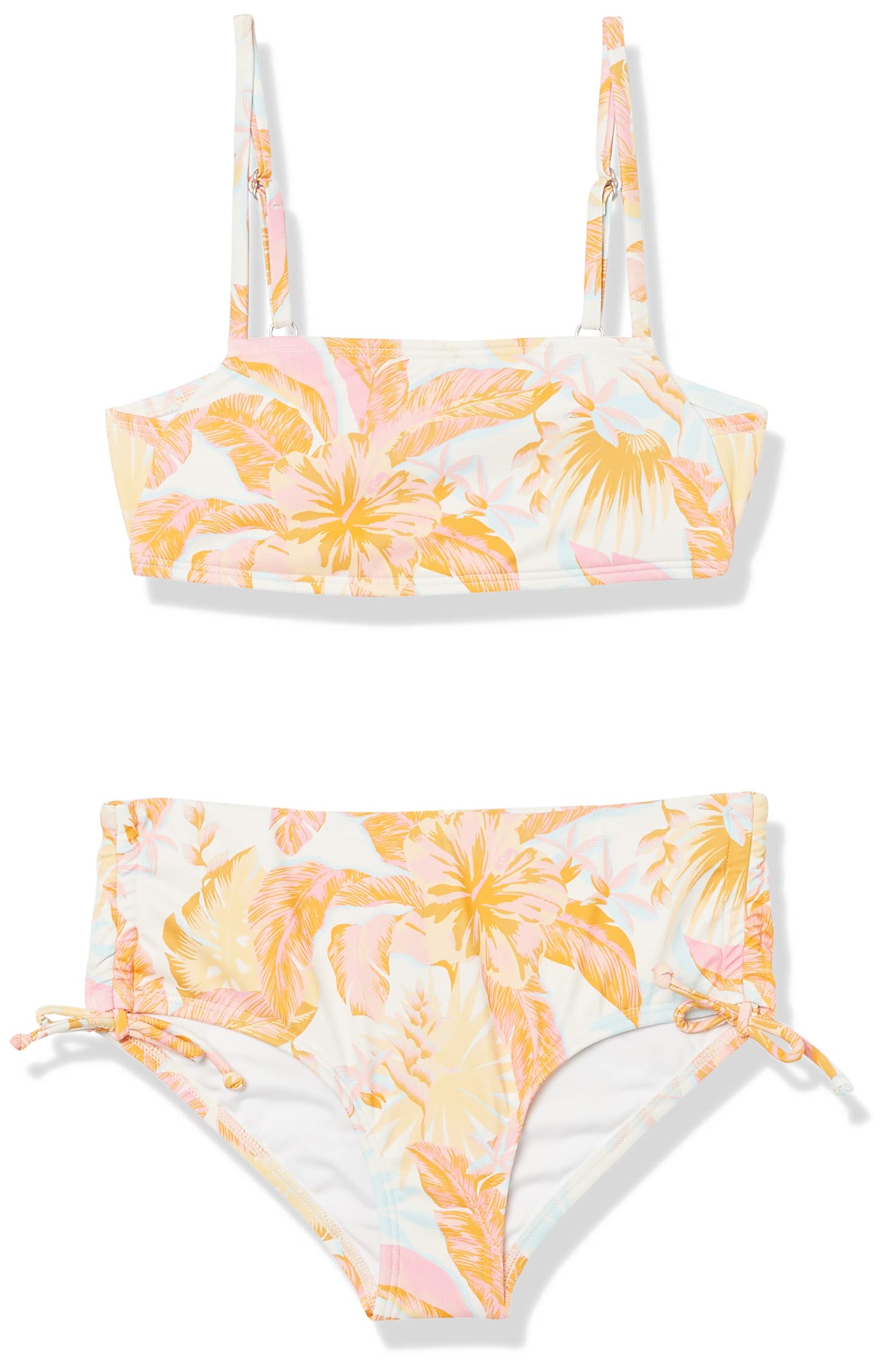 Billabong Girls' Tropical Punch Bandeau Two Piece Swimset, Multi, 12