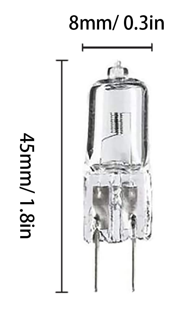 BesYouSel G4 10W Halogen Bulb G4 AC/DC 24V 10W Halogen JC T3 24V G4 Bi-Pin Base 10W Halogen Light Bulb Precision Halogen Light Bulbs for Home lighting Pendant Light 2700K Warm White, Clear, 10 Pack