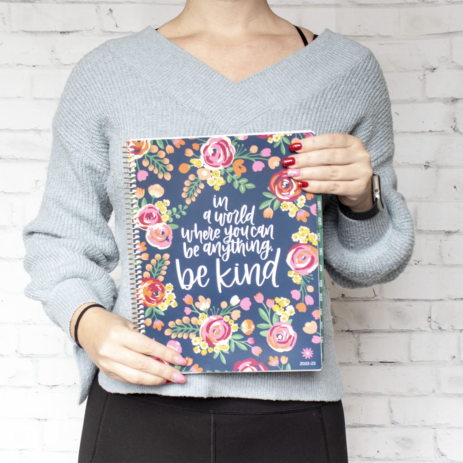 bloom daily planners 2022-2023 (8.5" x 11") Academic Year Day Planner (July 2022 - July 2023) - Weekly/Monthly Dated Agenda Organizer with Tabs - Be Kind
