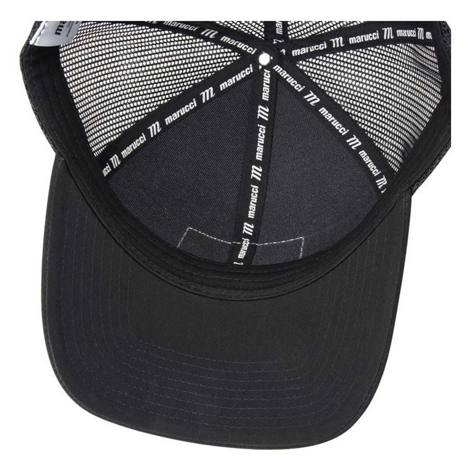 Marucci Sports Cross Patch Trucker Snapback Black, Black, Adult, Hats, Men's Apparel (MAHTTRPCS-BK-A)