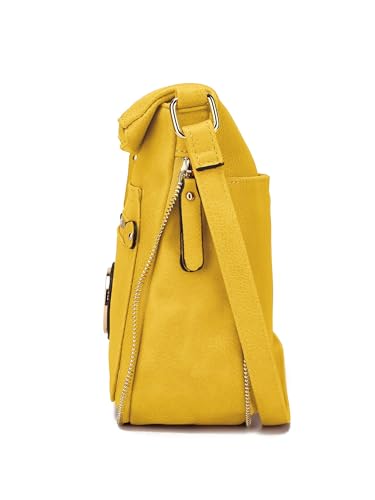MKF Crossbody Bag for Women, Vegan Leather Messenger Purse β Designer Pocketbook Handbag Shoulder Strap