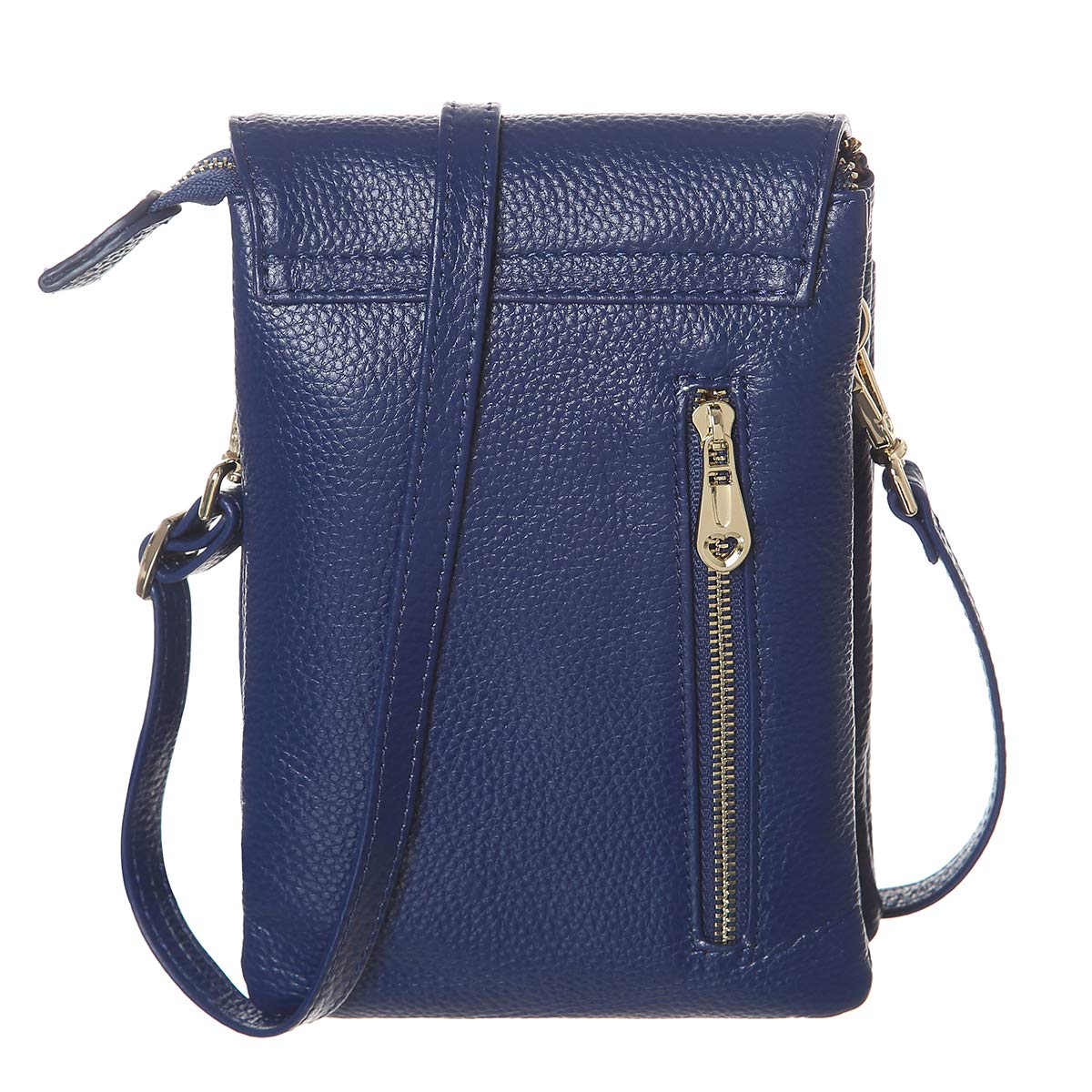 MINICAT Leather Small Crossbody Bags RFID Blocking Cell Phone Purse Wallet for Women(Blue)