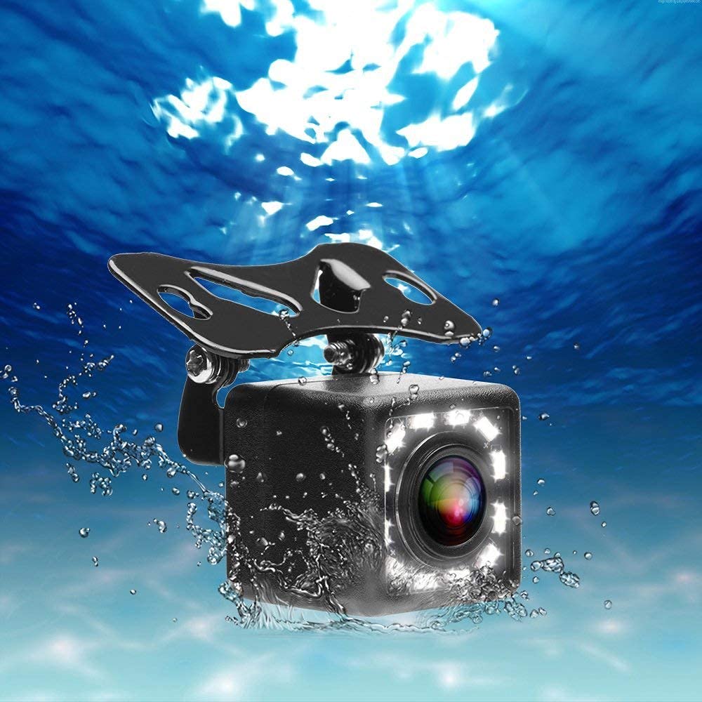 Backup Camera 4.3 Inch HD 1080P Car Backup Camera for Cars, Trucks, Pickups, Suvs Easy Installation Waterproof Night Vision 12 LED Rear Backup Camera One Power System Reverse/Continuous Use Grid Lines