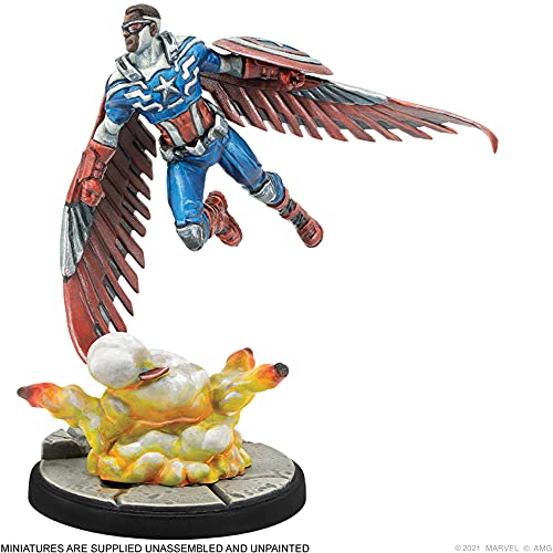 Marvel Crisis Protocol Captain America and War Machine CHARACTER PACK | Miniatures Battle Game | Strategy Game for Adults | Ages 14+ | 2 Players | Avg. Playtime 90 Mins | Made by Atomic Mass Games