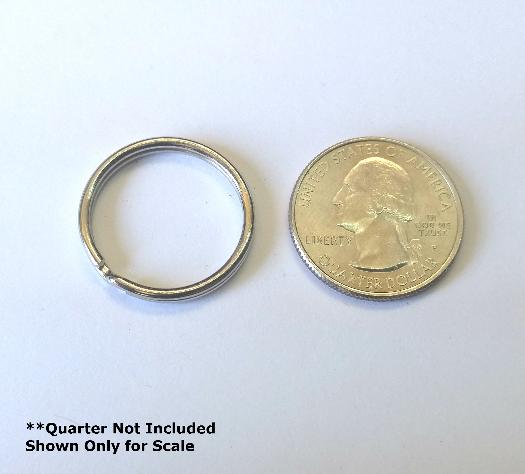 Bulk 100 Pack - 1" Key Rings - Heat Treated Heavy Duty & Durable Premium Split Ring Keychains by Specialist ID