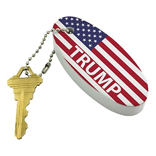 GRAPHICS & MORE President Trump American Flag Floating Keychain Oval Foam Fishing Boat Buoy Key Float Multi