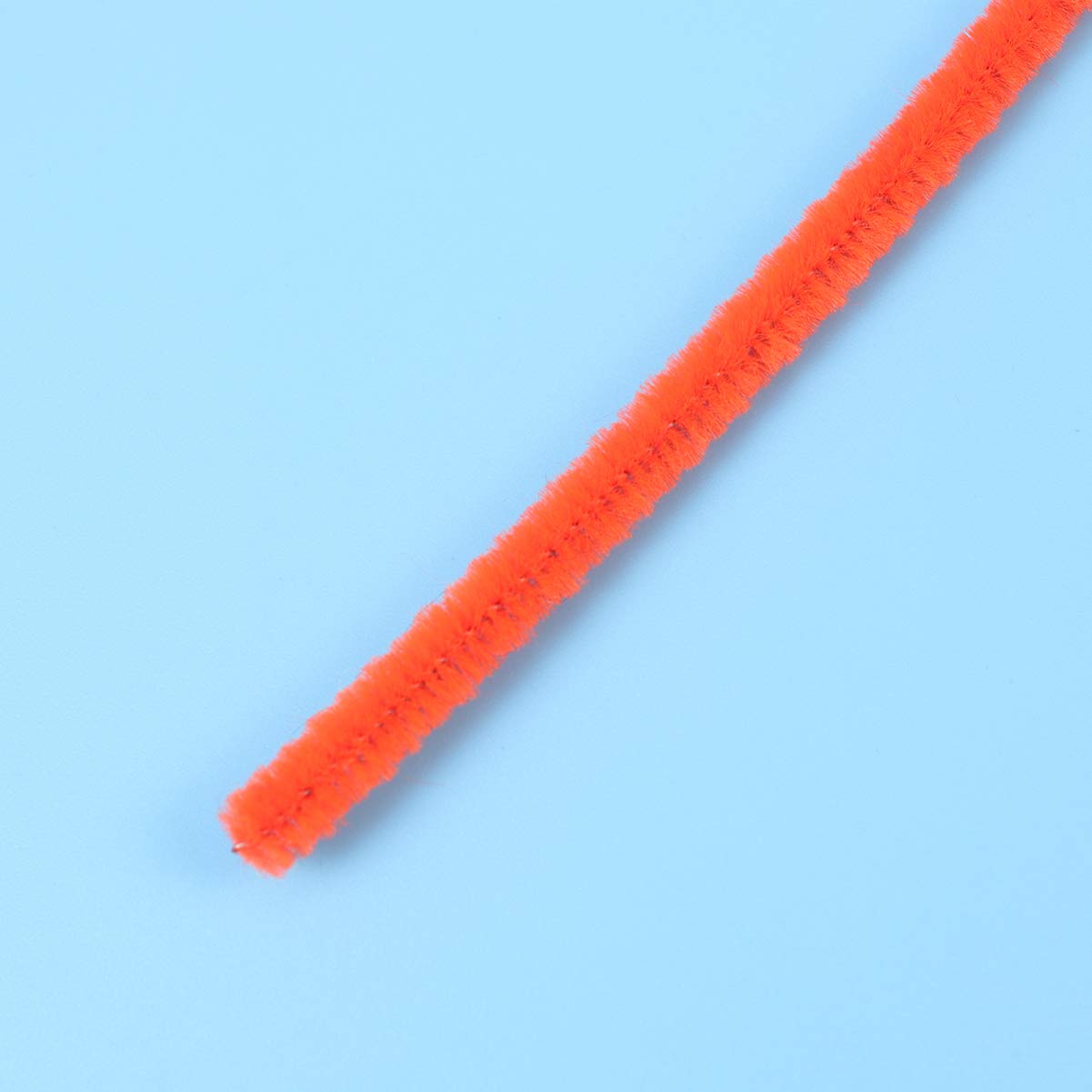 Healifty 100pcs Cleaners Chenille Stems Crafts Chenille Sticks for DIY Art Flower Plant Crafts Christmas Decorations Ornament (Orange)