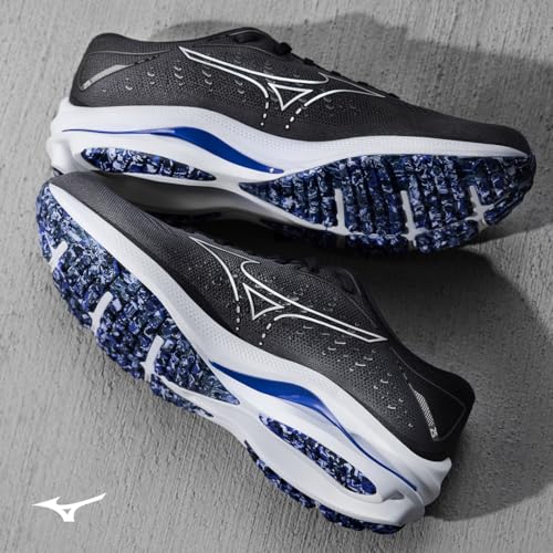Mizuno Men's Wave Rider 25 | Neutral Support Running Shoe |Eco Friendly Materials | Obsidian | US 10