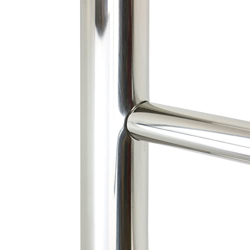 WarmlyYours Polished Radiant Electric Heated Towel Warmer, 11 Bar, Hardwired, Overheat Protection, Integrated On/Off Switch, Stainless Steel