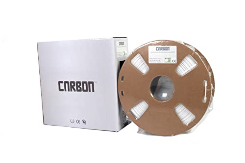 ECO - Certified Food Grade PETG 3D Printer Filament - Carbon Brand - Lab Tested FDA Compliant Food Safe, 1.75mm, 1kg, Accuracy: +/- 0.02 (White)