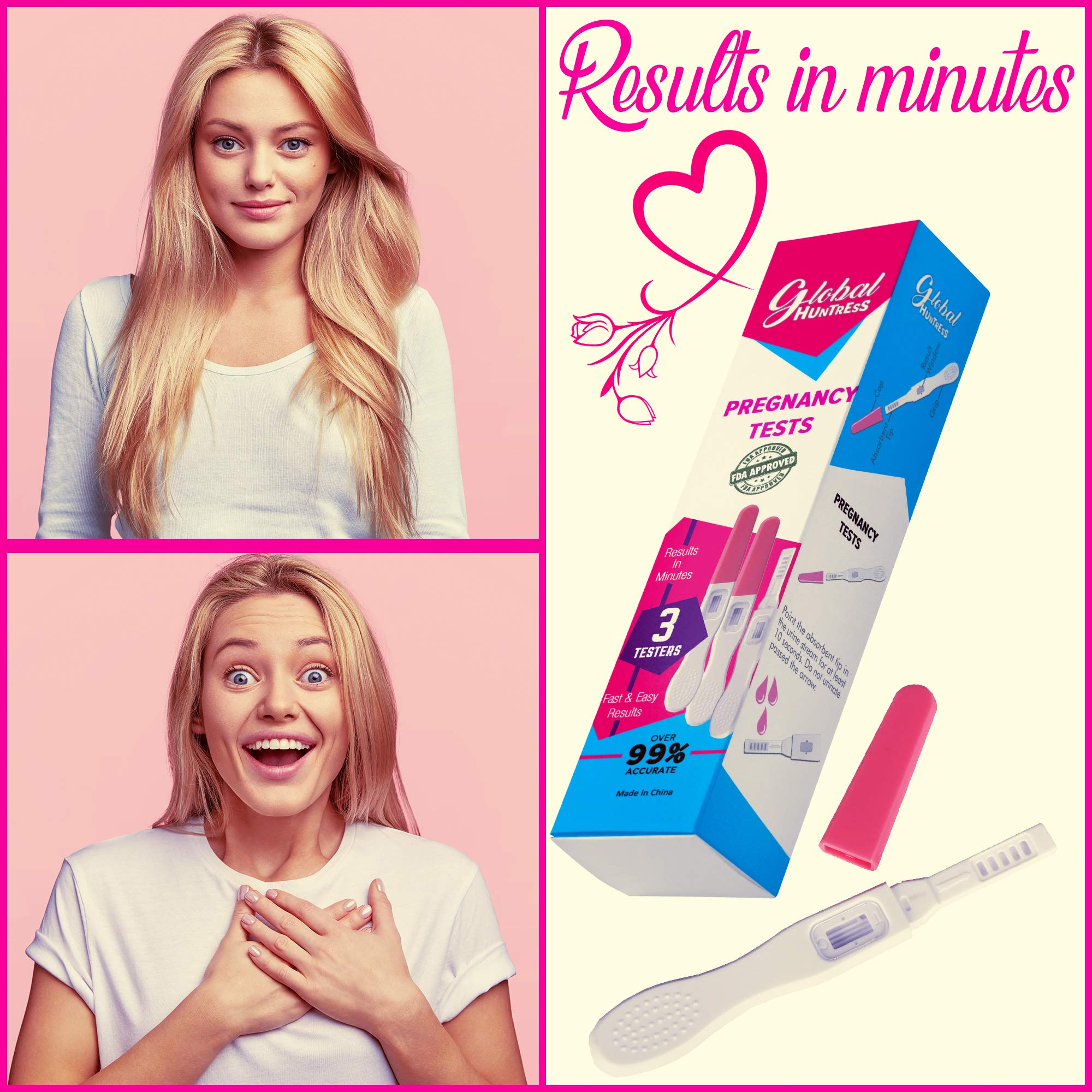 at-Home Early Pregnancy Test Kit | Early Detection 3 Tests Included - Accurate & Easy Response Results