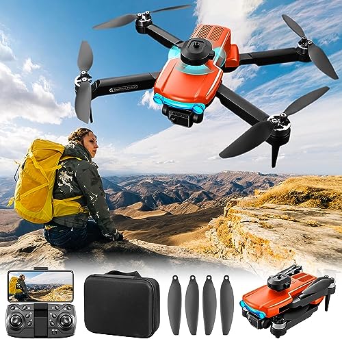 Drone with Camera, Drone With 4K HD Fpv Camera Remote Control Toys Gifts For Boys Girls, Toy Easy to Play, With Altitude Hold Headless Mode One Key Start Speed, 3D Flip (Black)