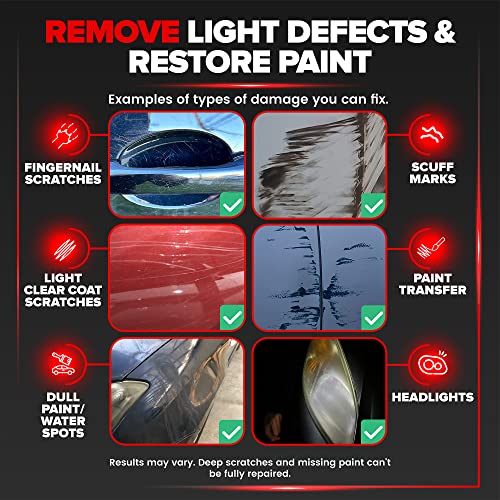 Carfidant Scratch and Swirl Remover - Ultimate Car Scratch Remover - Polish & Paint Restorer - Easily Repair Paint Scratches, Scratches, Water Spots! Car Buffer Kit 3 Pack