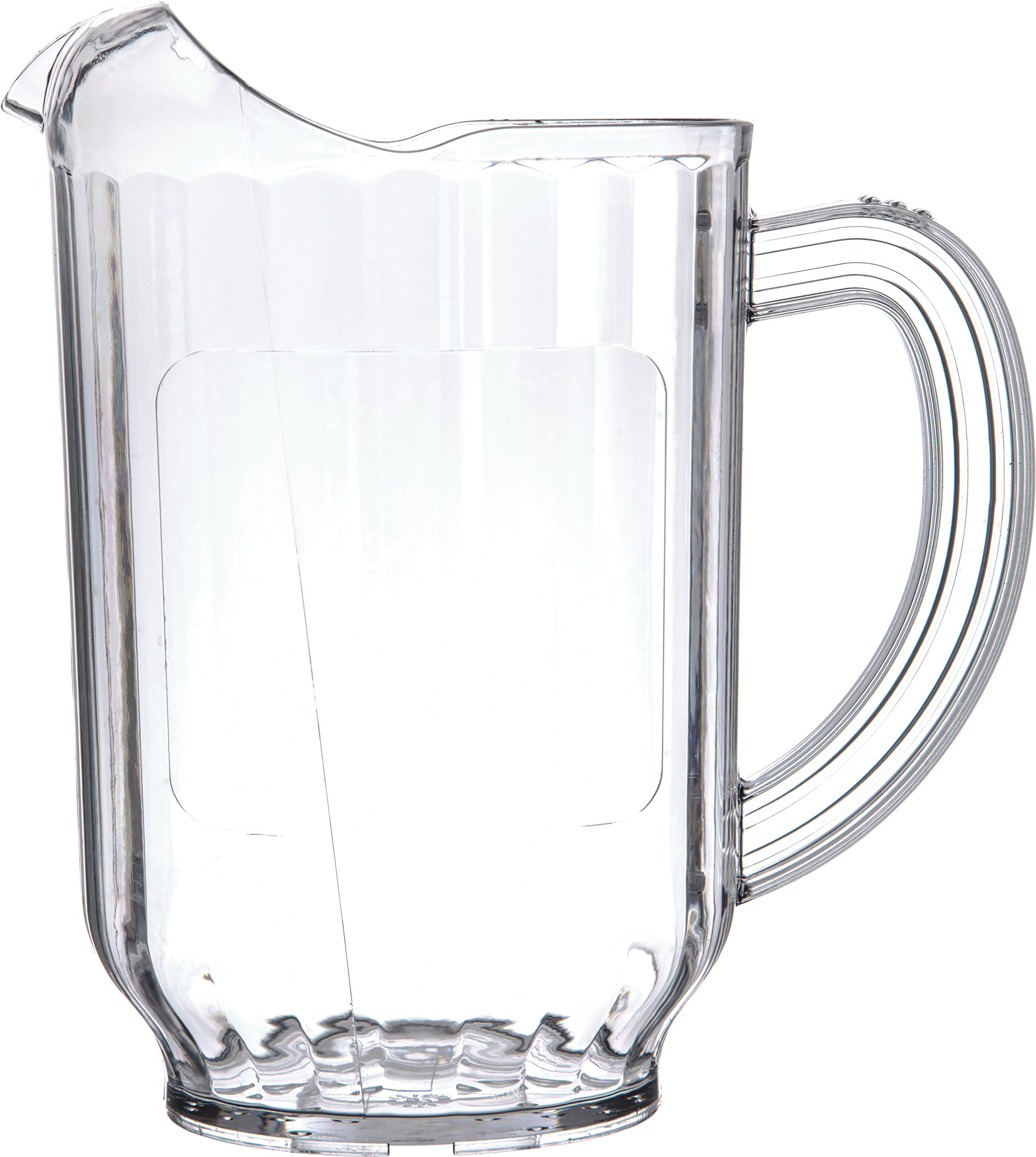 Carlisle FoodService Products Versapour Clear Pitcher Tall Pitcher for Restaurants, Catering, Kitchens, Plastic, 60 Ounces, Clear