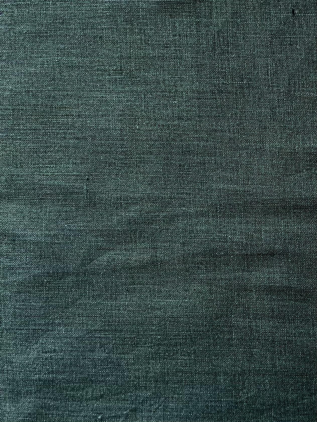 Charmii 100% Linen Fabric by The Yard, Precut Embroidery Fabric Linen for Clothing, Crafts and Quilting, Soft, Versatile, Breathable, 57.5" Wide, Green