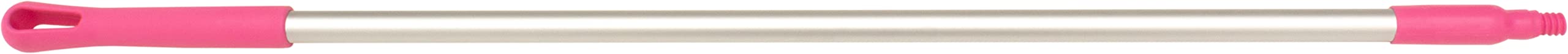 SPARTA Adjustable Aluminum Broomstick, 48” Mop and Broom Handle Replacement with Color-Coded System for Environments with Harsh Cleaning Agents, Aluminum, 48 Inches, Pink