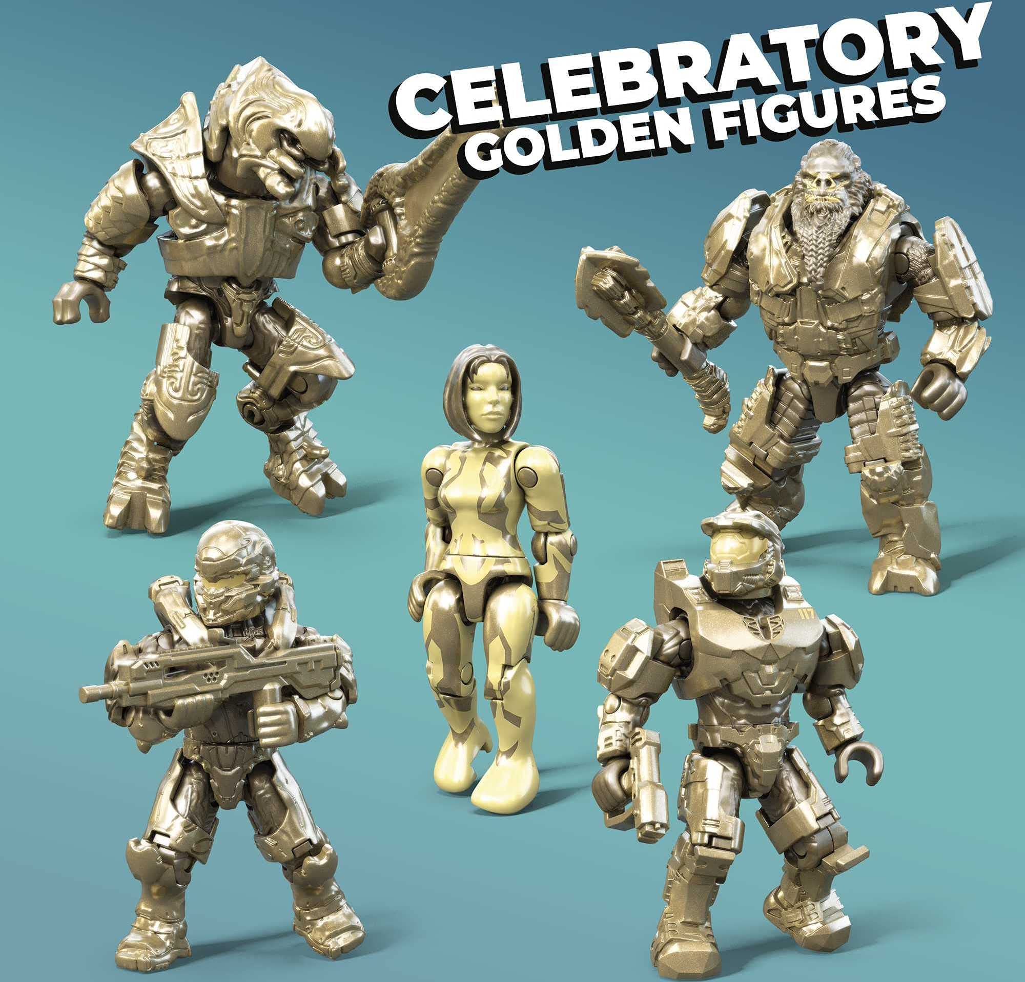 MEGA Halo Action Figure Building Toys Set, 20th Anniversary Character Collector Pack with 352 Pieces, 20 Poseable Articulation Figures, Kids or Adults (Amazon Exclusive)