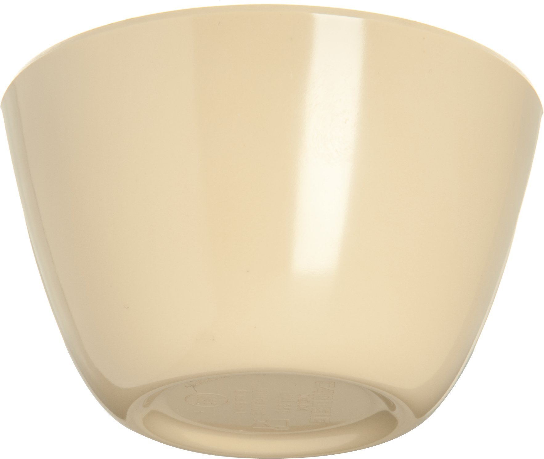 Carlisle FoodService Products Kingline Reusable Plastic Bowl Soup Cup for Home and Restaurant, Melamine, 8 Ounces, Tan, (Pack of 48)
