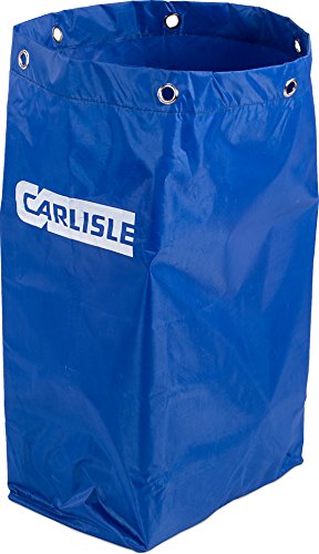 Carlisle FoodService Products JC194614 Blue 25 Gallon Rip Stop Nylon Replacement Bag for JC1945 Janitorial Cart