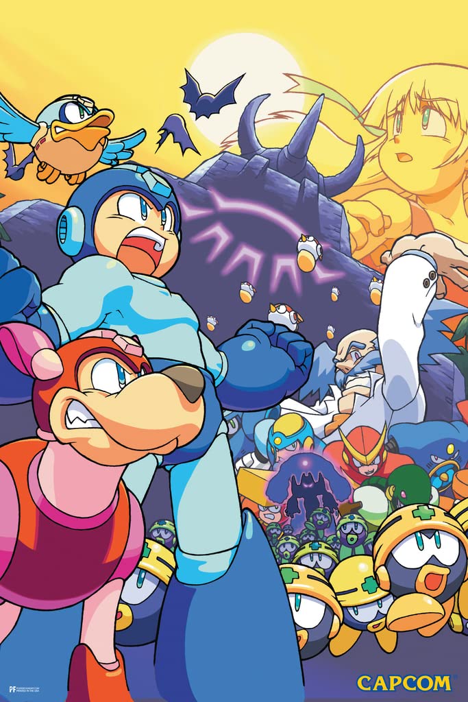 Mega Man Video Game Video Gamer Classic Retro Vintage 90s Gaming Megaman Capcom Legacy Collection Megaman 11 Mega Man X Dr Wily Thick Paper Sign Print Picture 8x12