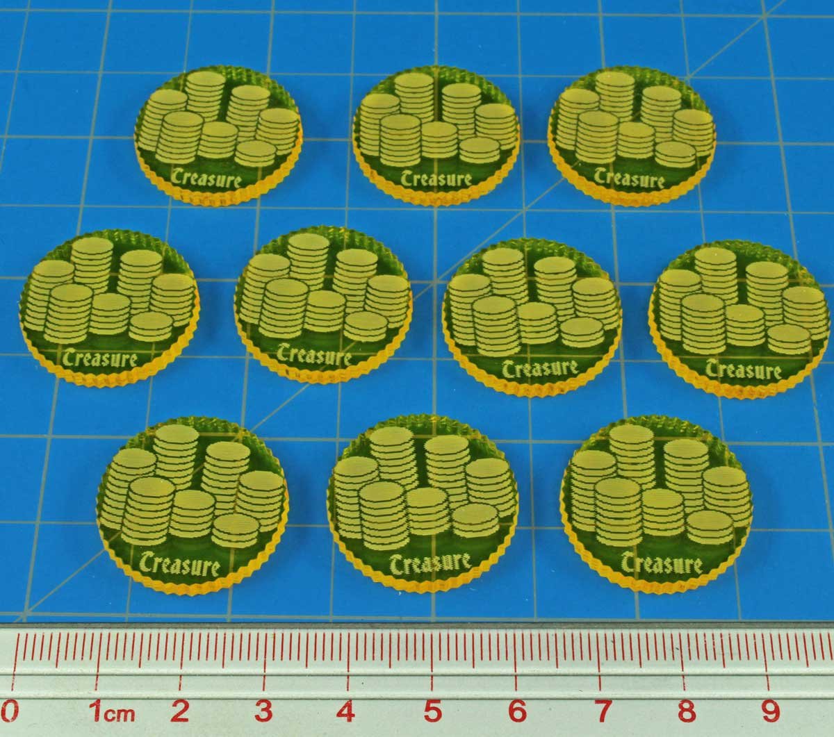 LITKO Treasure Tokens | Compatible with Frostgrave | Transparent Yellow (10)