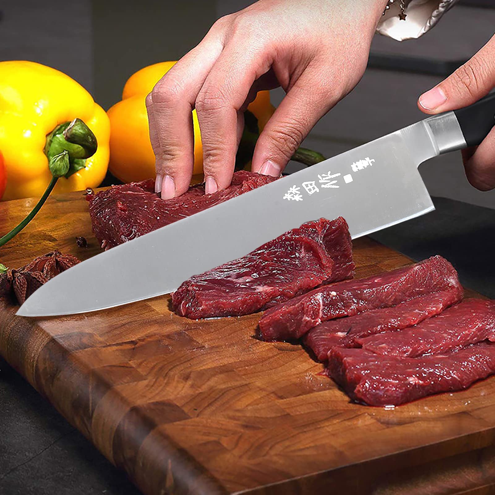 CHUYIREN Sharp Sushi Knife for Kitchen 9.5 inch and 10.6 inch
