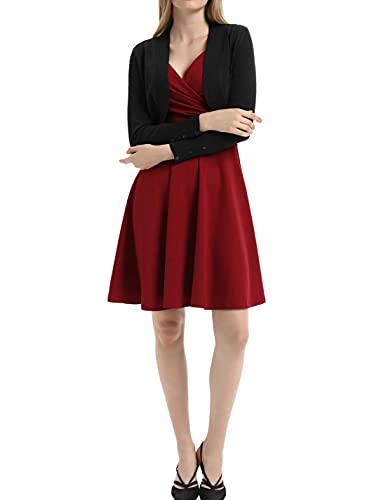 GRACE KARIN Black Cocktail Dresses for Women Wedding Guest A line Short Bridesmaid Dress M