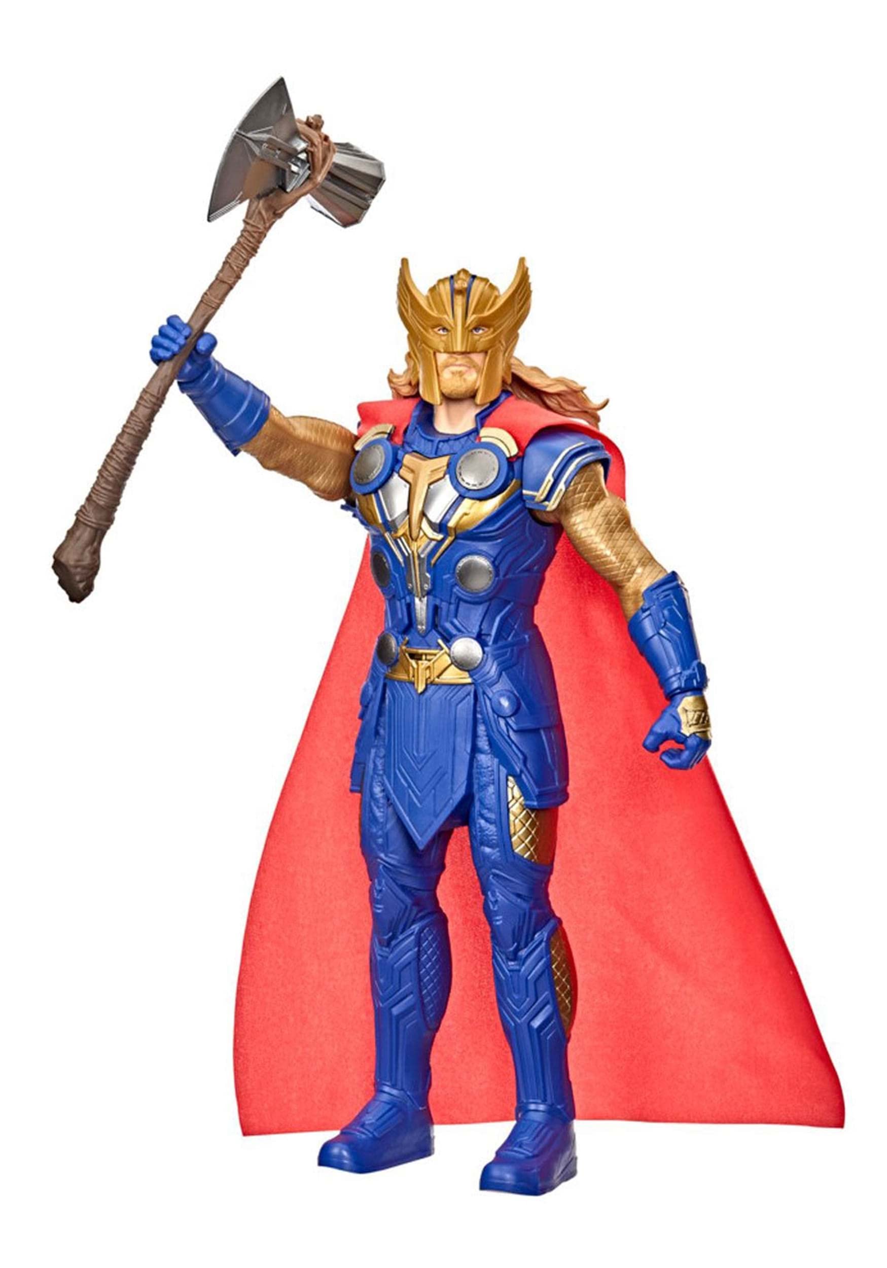 Marvel Studios’ Thor: Love and Thunder Stormbreaker Strike Thor Toy, 12-Inch-Scale Electronic Action Figure, Toys for Kids Ages 4 and Up