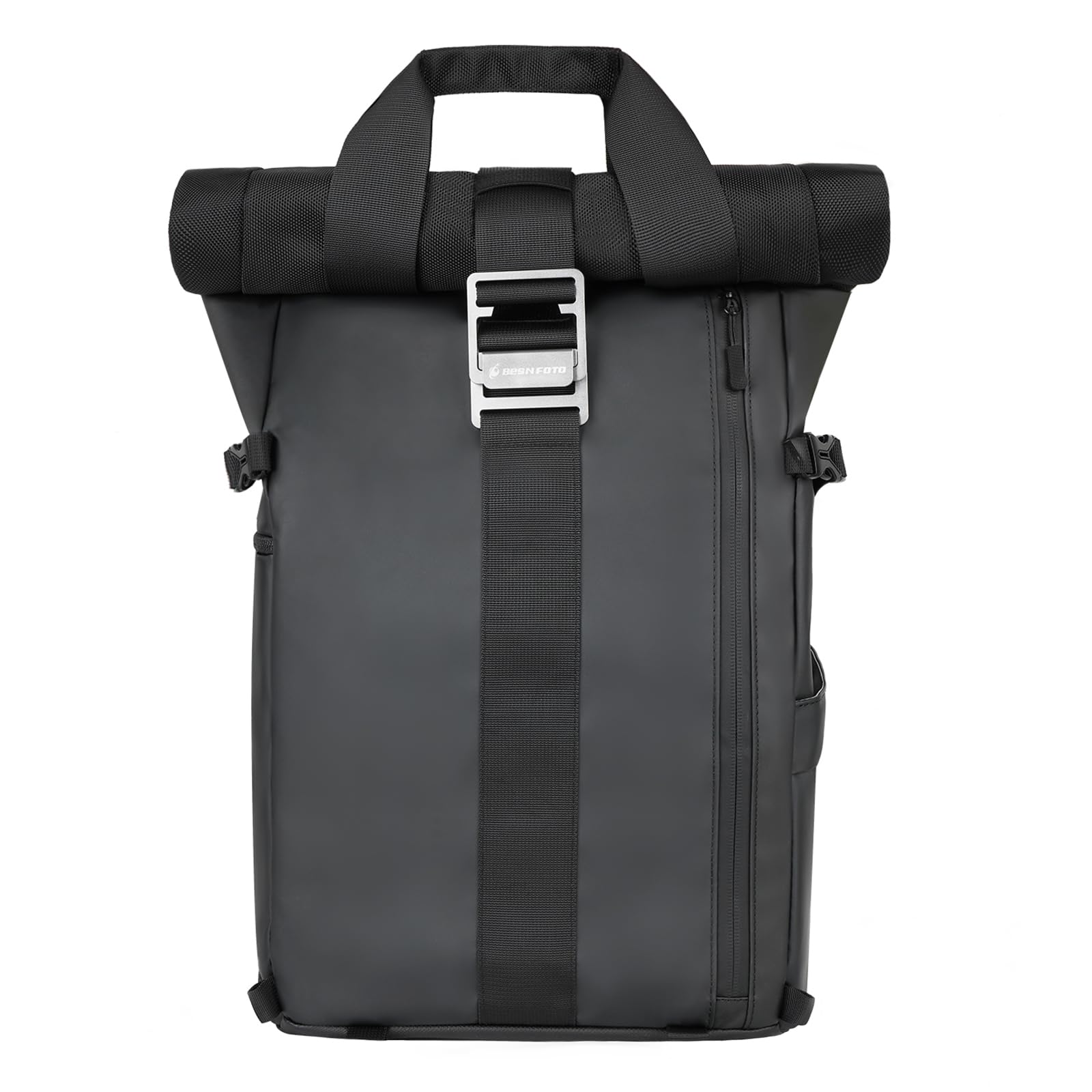 Besnfoto Camera Backpack for Photographer DSLR SLR Waterproof Camera Bag with Laptop Compartment Tipod Holder Roll Top Photographer Case for Hiking Traveling