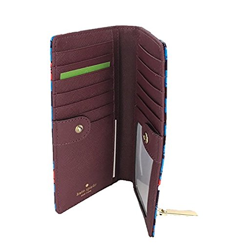 Kate Spade Tangier Floral Stacy Continental Wallet, Peacock Blue