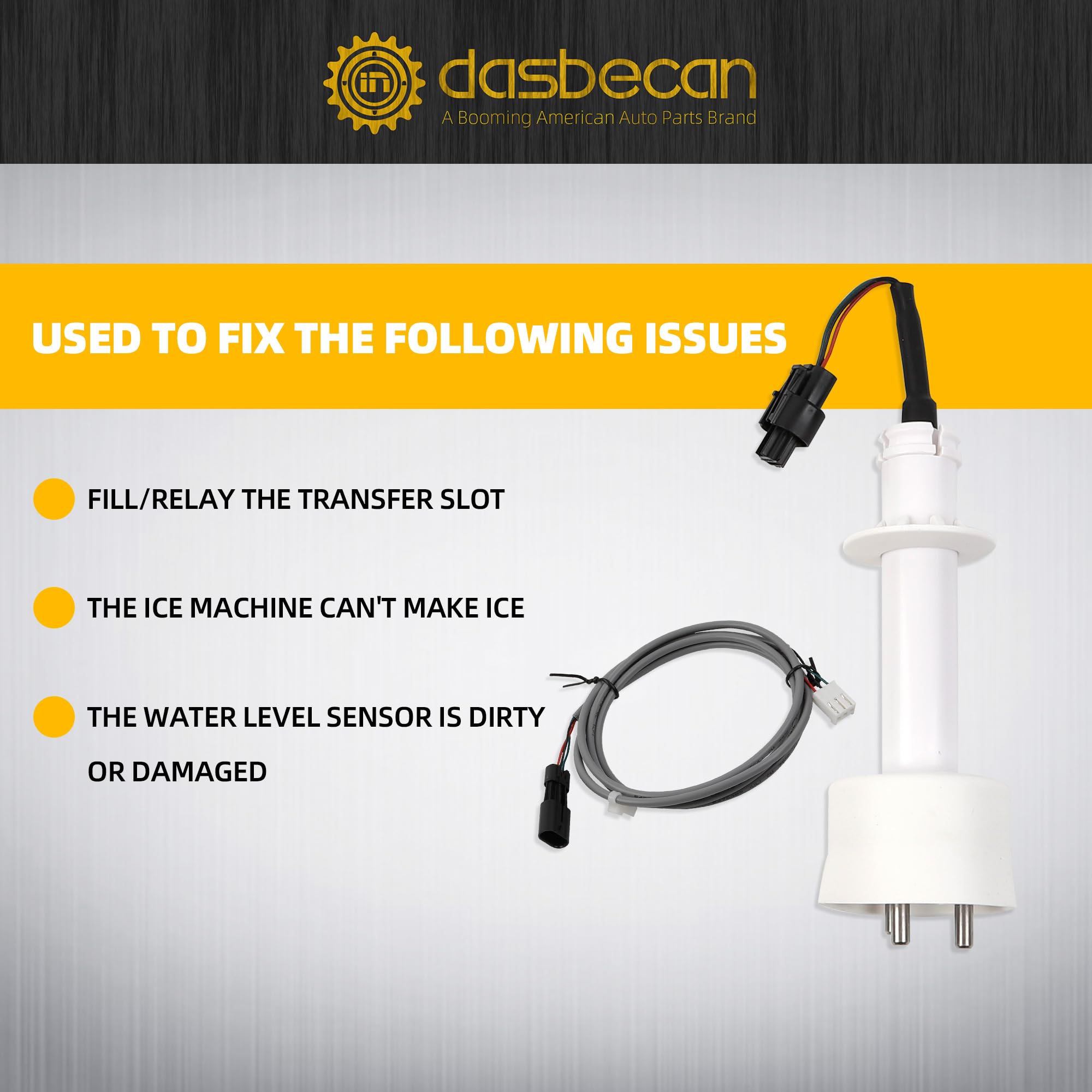 Dasbecan 000016053 Ice Water Level Probe Kit Compatible with Manitowoc Ice Machines Commercial LCE Maker Parts with Harnes