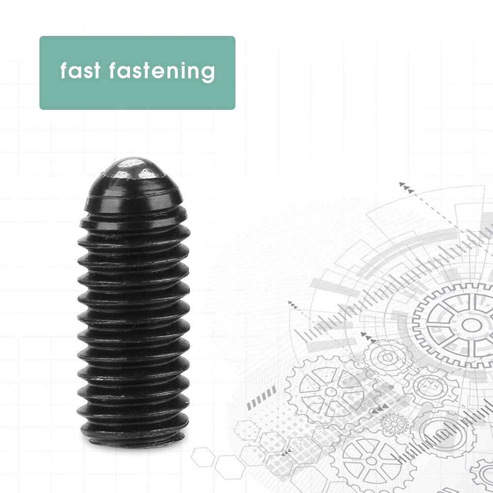 Ball Plunger, M5 Screw Thread with Spring Hex Socket Ball Plunger, for Mechanical Clamp Devices(M5*12(10PCS))