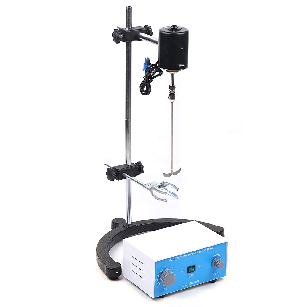 Electric Overhead Stirrer 100W 110V Lab Mixer with Stirring Rod 3000 RPM Top-Mounted Mixer Grinder Homogenizer Home Lab Homebrew Industrial Stirrer Industrial Grinder Homogenizer Mixer