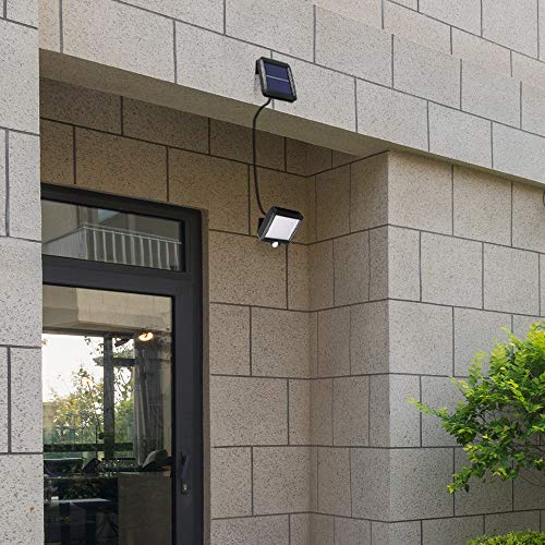 BIOBEY Solar Motion Lights, 56 LEDs Bright Solar Powered Flood Lights with 5 M/16.4 FT Power Cable, Waterproof Human Body Sensor Fission Induction Solar Lamp Yard Street Security Lamp