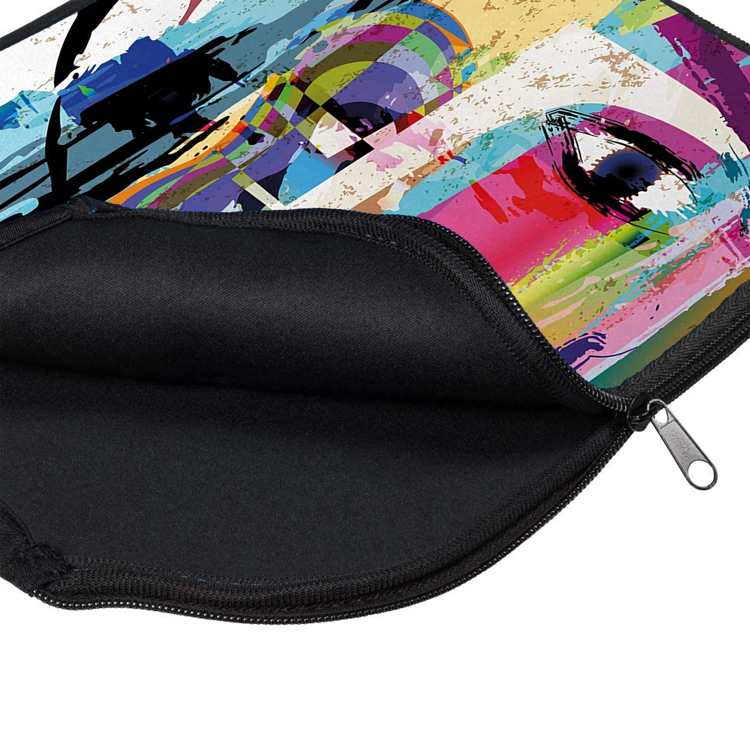 Art Printed Pickleball Paddle Cover, Paint Kiss Graffiti Creative Theme Padded Pickleball Protection Neoprene Cover Paddle Case Racket Cover Holder Sleeve Case Protector, Fits Most Paddle/Racket