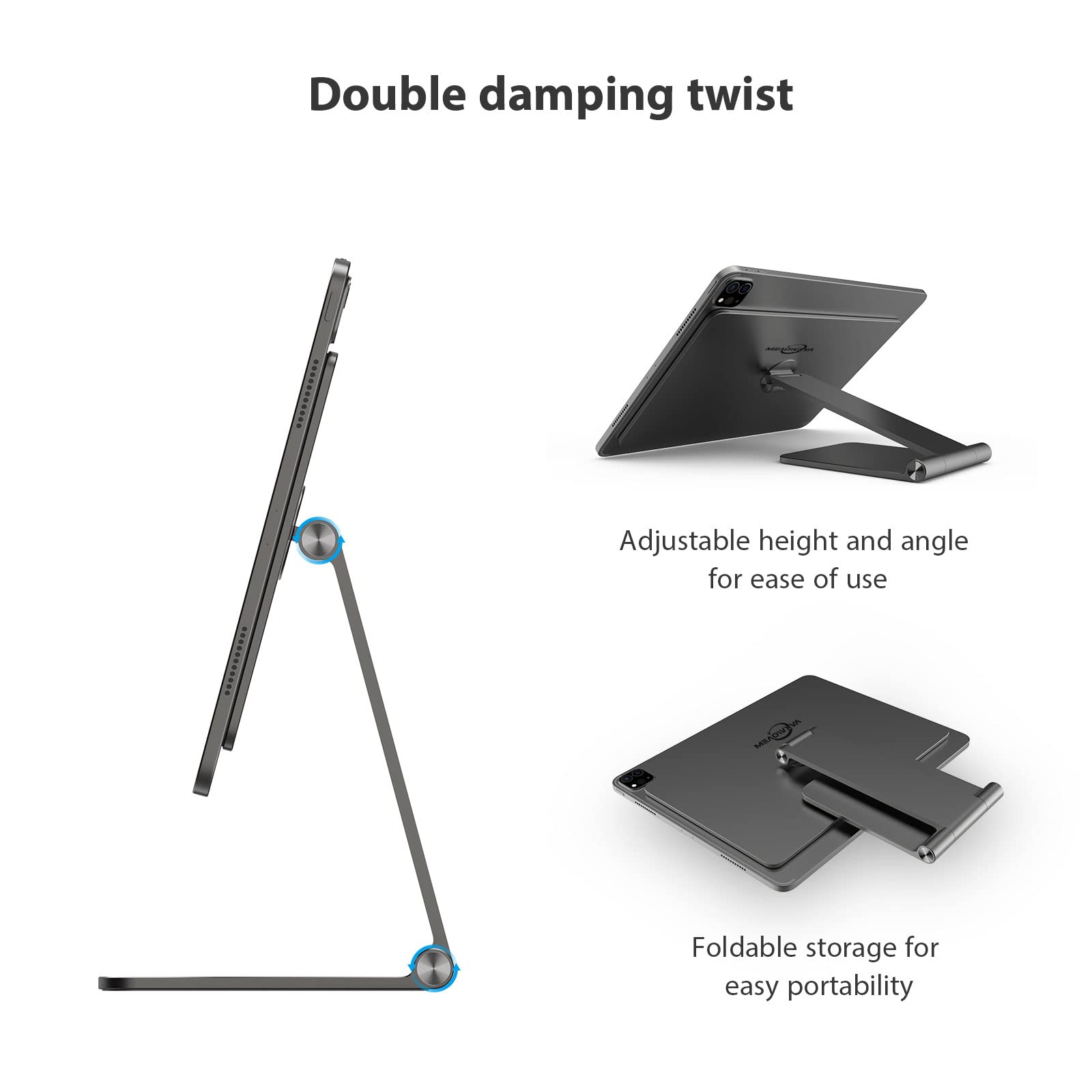 Meaowxva Magnetic iPad Stand Adjustable Floating Foldable Tablet Holder iPad Painting Desktop Stand for Apple iPad Pro 12.9 3rd/4th/5th/6th Generation