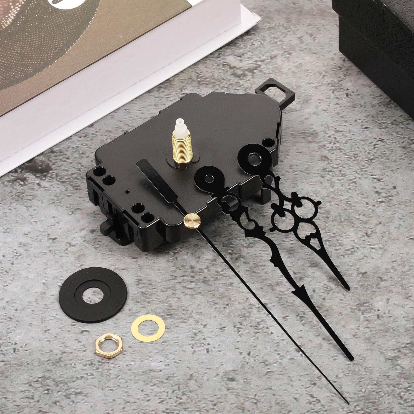 Hicarer Pendulum Clock Movement Quartz DIY Movement Kits Replacement Pendulum Clock Movement Mechanism (Shaft Length 0.9 Inch)